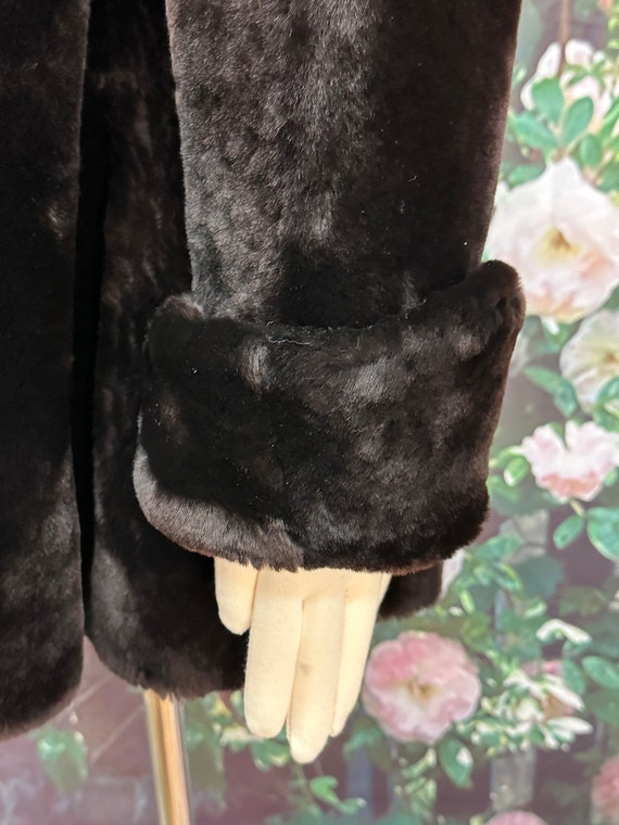 50s Arnold Constable Brown Faux Fur Coat Fake Fur - Gem