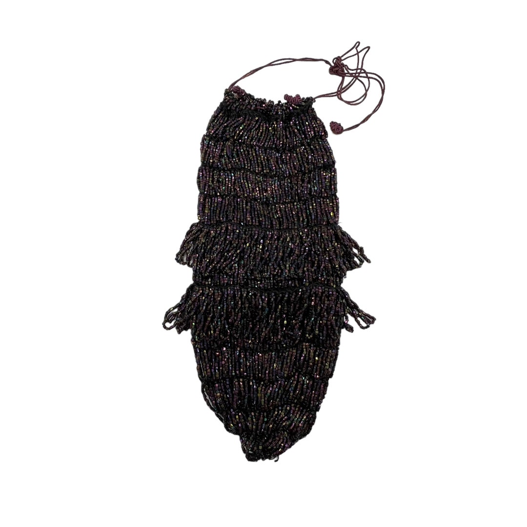 20s Purple AB Micro Beaded Reticule Bag Purse - Etsy