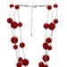 70s Red Ball Necklace Triple Strand Faceted Beads - Etsy