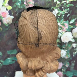 50s Black Net Velvet Polka Dot Whimsy Bow - Etsy