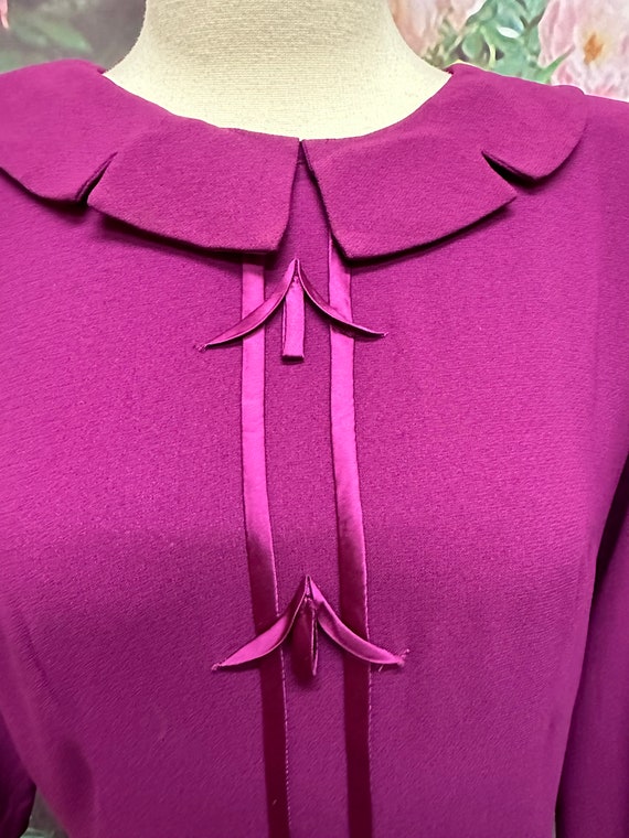 40s Plum Purple Day Dress Sensibly Young Fashions Plu… - Gem