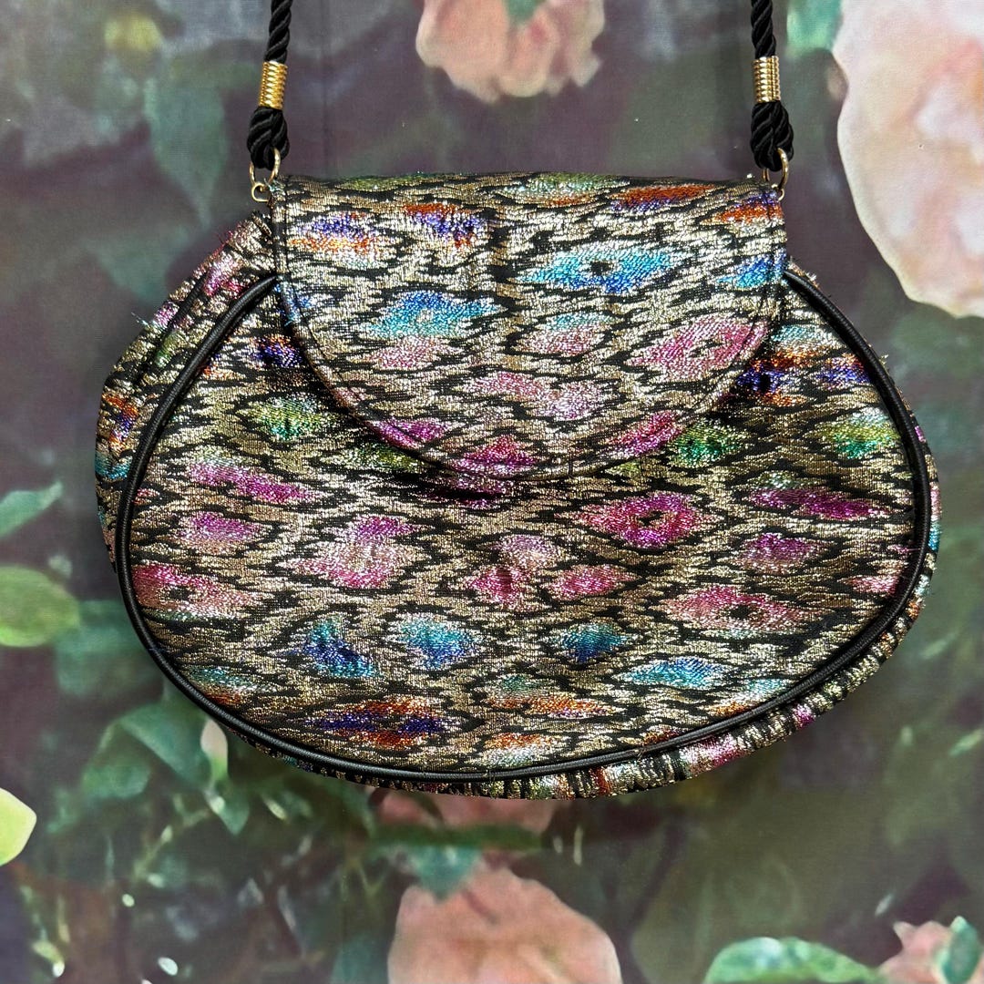 80s J Renee Rainbow Lurex Shoulder Purse - Etsy