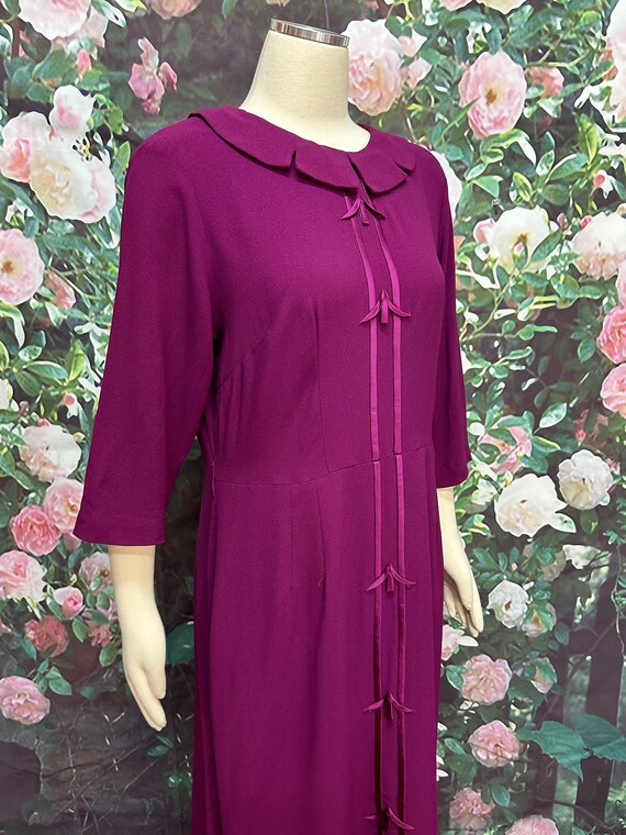 40s Plum Purple Day Dress Sensibly Young Fashions Plu… - Gem