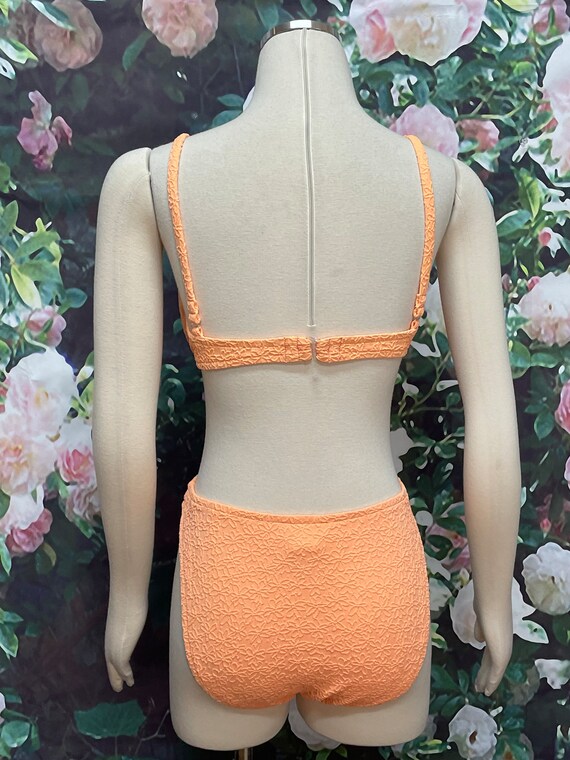 90s Rebel Beach Orange Daisy Bikini Underwire Swimsuit - Gem