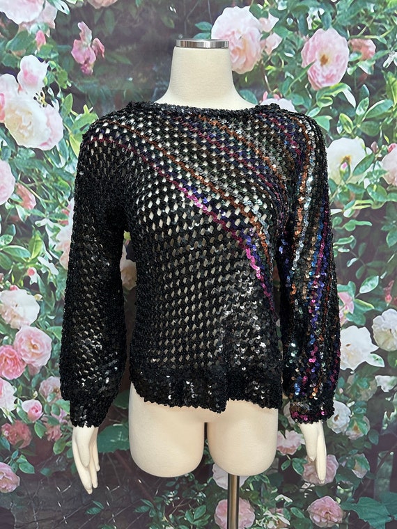 Vintage Harry Acton Black And Gold Sequin Jacket - Gem