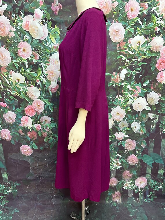 40s Plum Purple Day Dress Sensibly Young Fashions Plu… - Gem