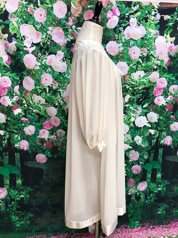 60s Claire Sandra Ivory Peignoir Lucie Ann Bridal Robe - Gem