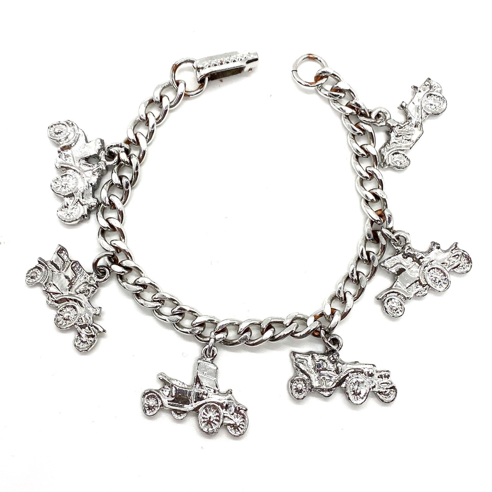 Vintage Auto Silver Car Charm Bracelet Ford Museum Deadstock - Etsy