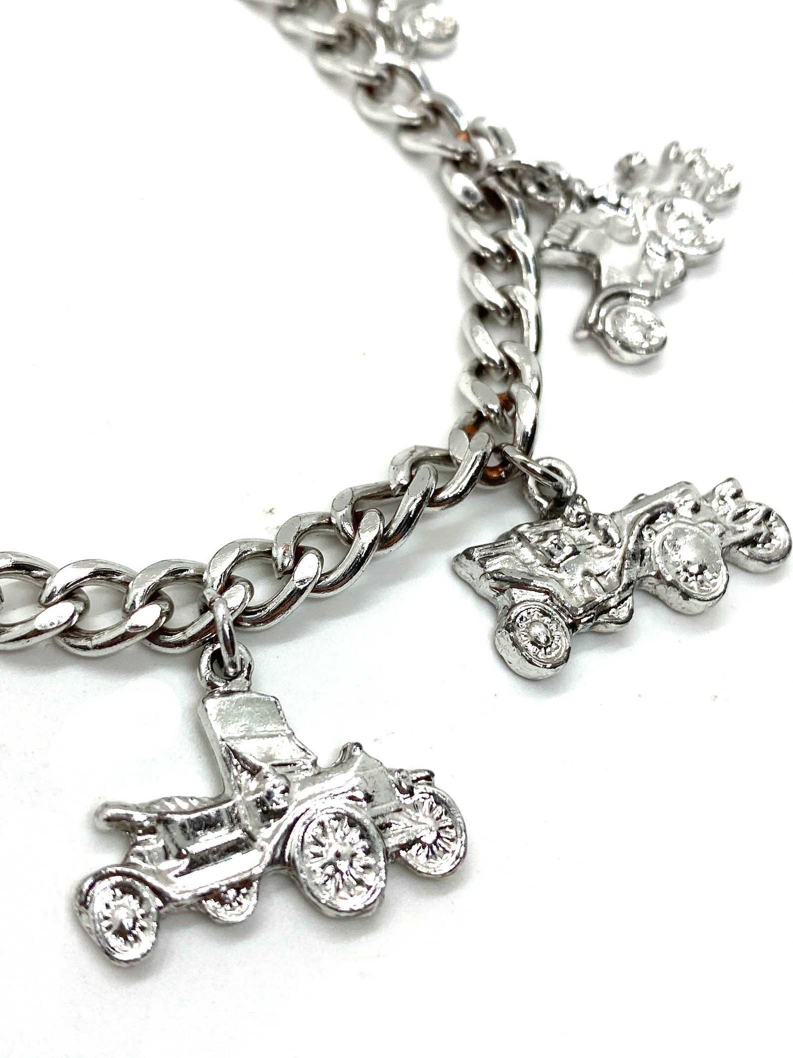 Vintage Auto Silver Car Charm Bracelet Ford Museum Deadstock - Etsy