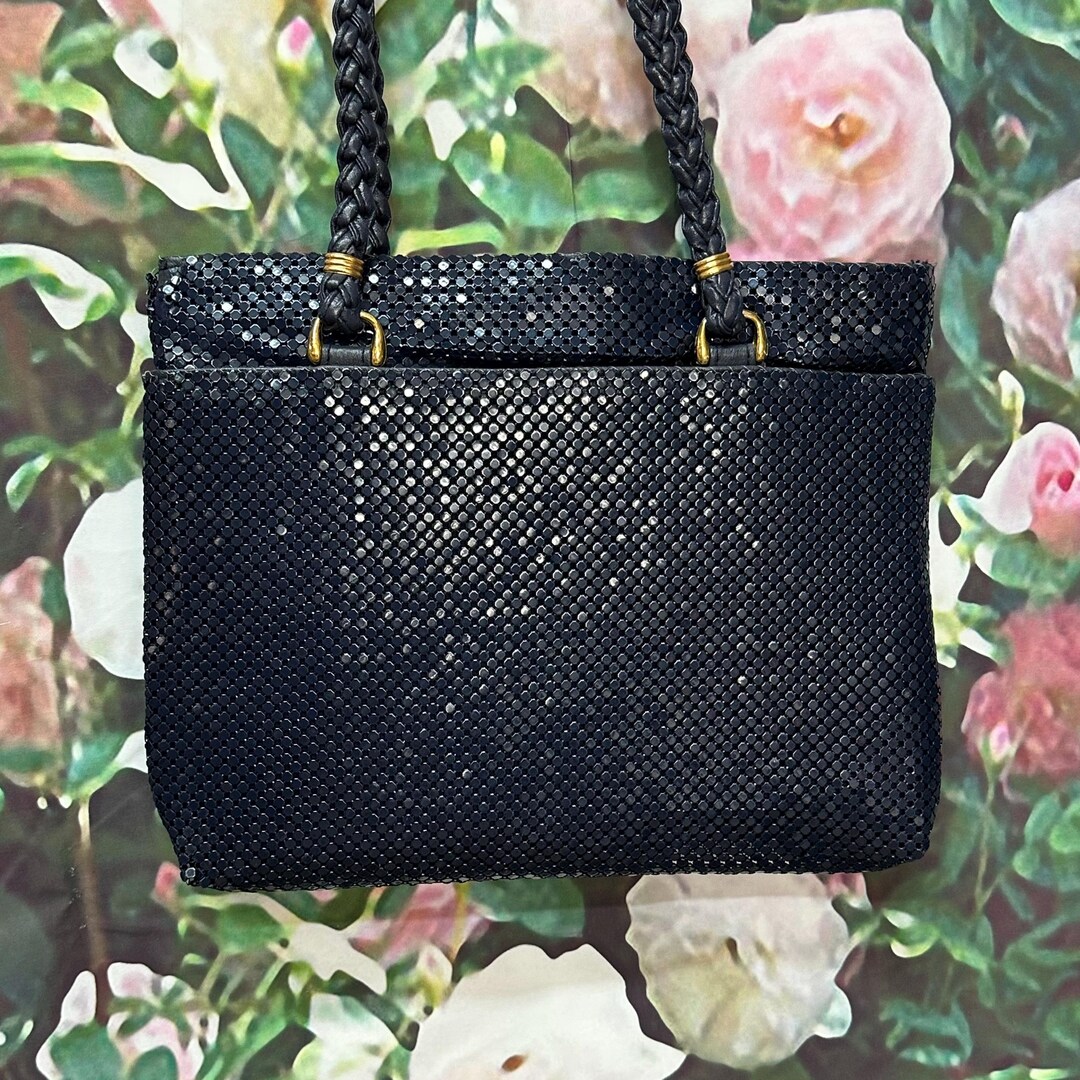 80s Blue Mesh Purse Braided Handle Handbag Multi Compartment - Etsy