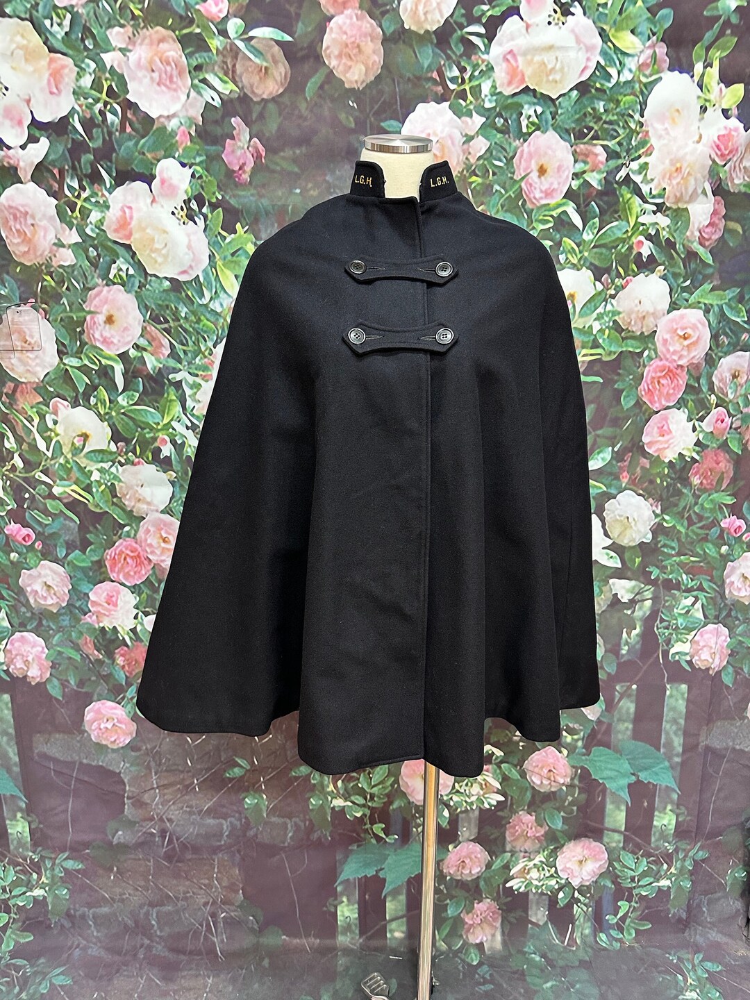 40s Blue Wool Nurses Cape WWII - Etsy