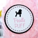 Pink POODLE PUFF LABEL : by Bloom Designs - Etsy