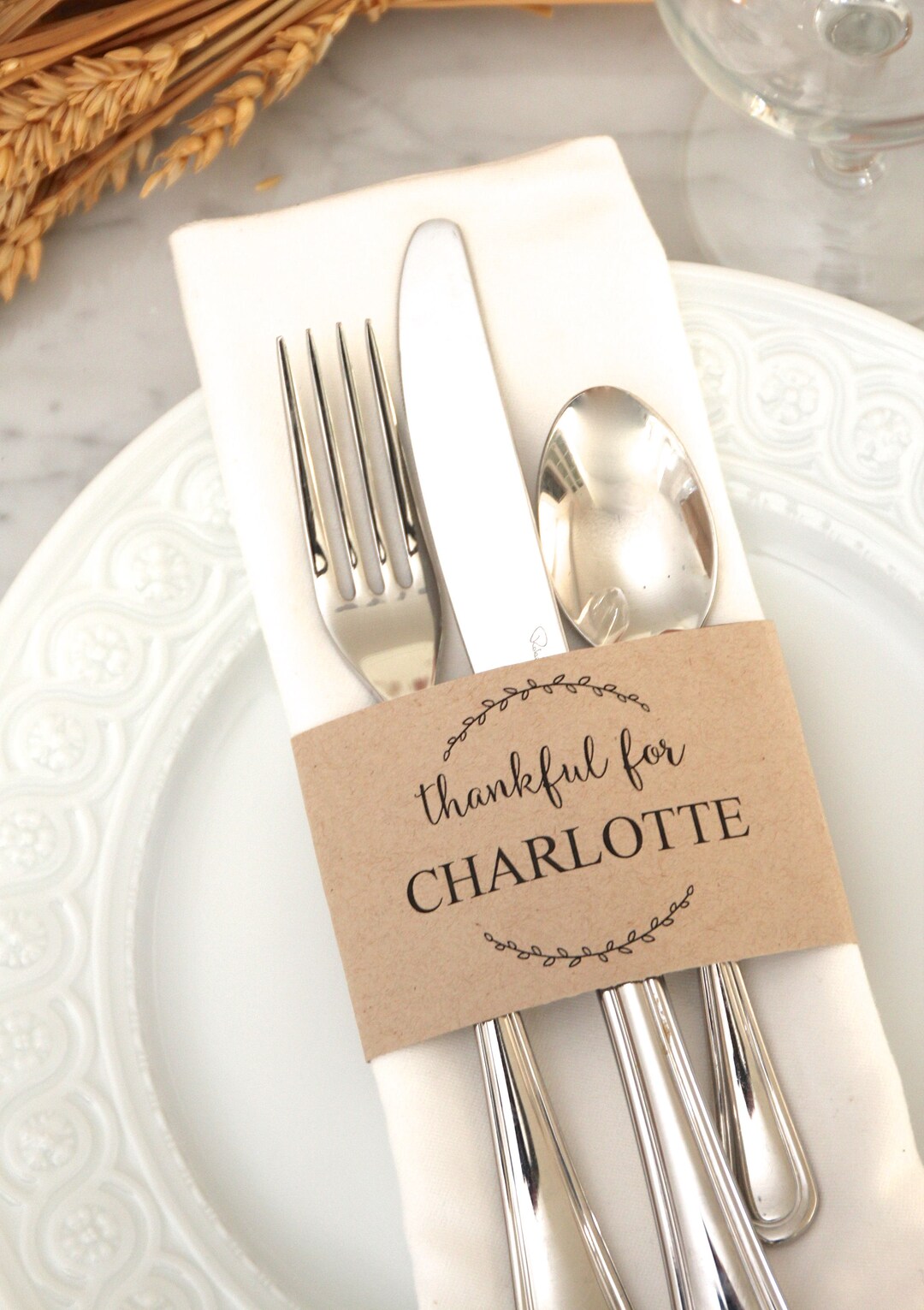 Thanksgiving PERSONALIZED NAME CARDS - Etsy