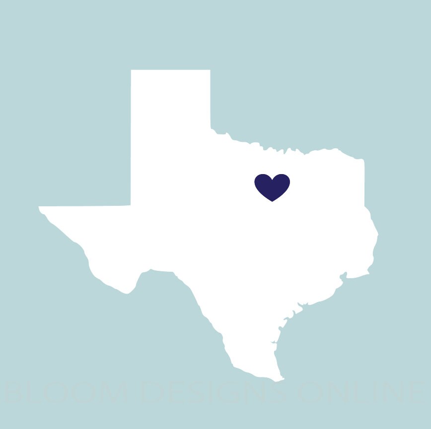Texas Love Poster | Etsy