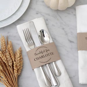 Thanksgiving PERSONALIZED NAME CARDS - Etsy