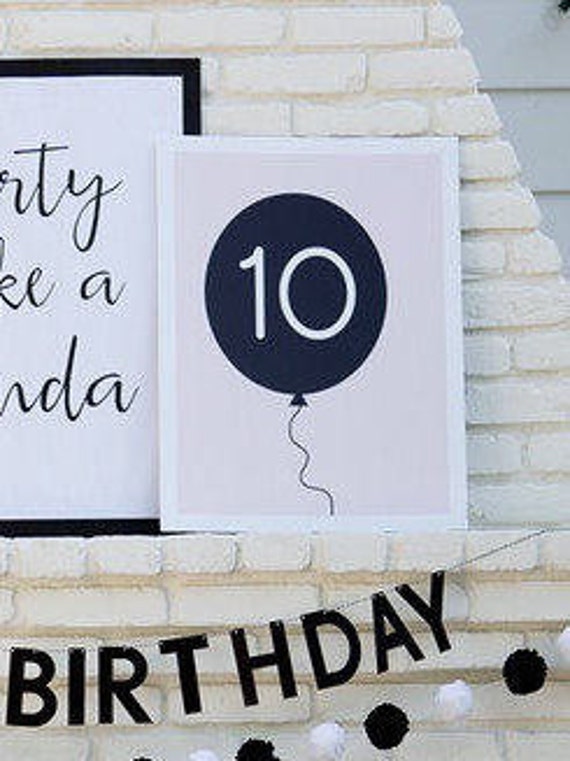 Balloon Poster with Ages by Bloom Designs Online | Catch My Party