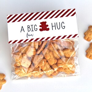 BEAR HUG Valentines Tag and Topper - Etsy