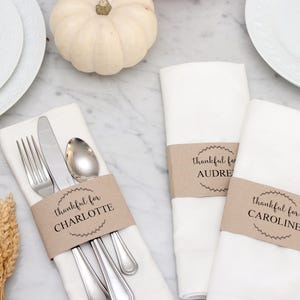 Thanksgiving PERSONALIZED NAME CARDS - Etsy