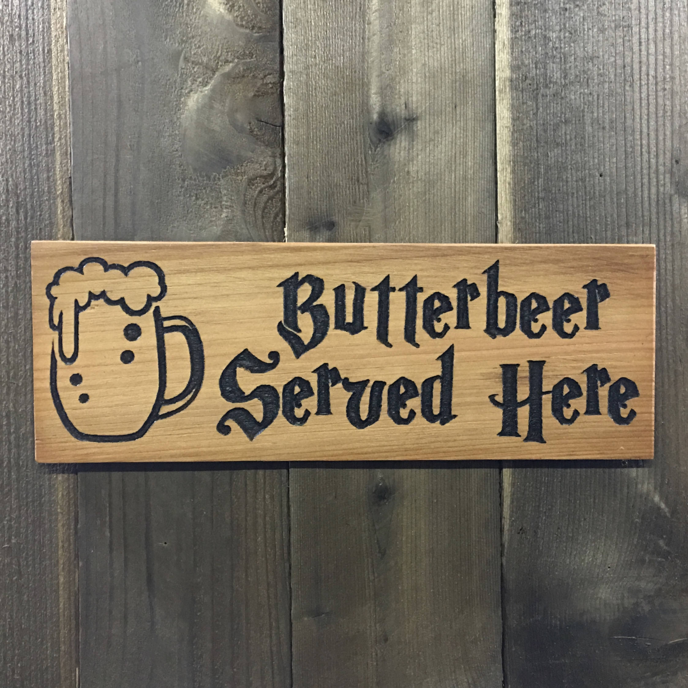 Butter Beer Served Here Sign Harry Potter Pub Drink | Etsy