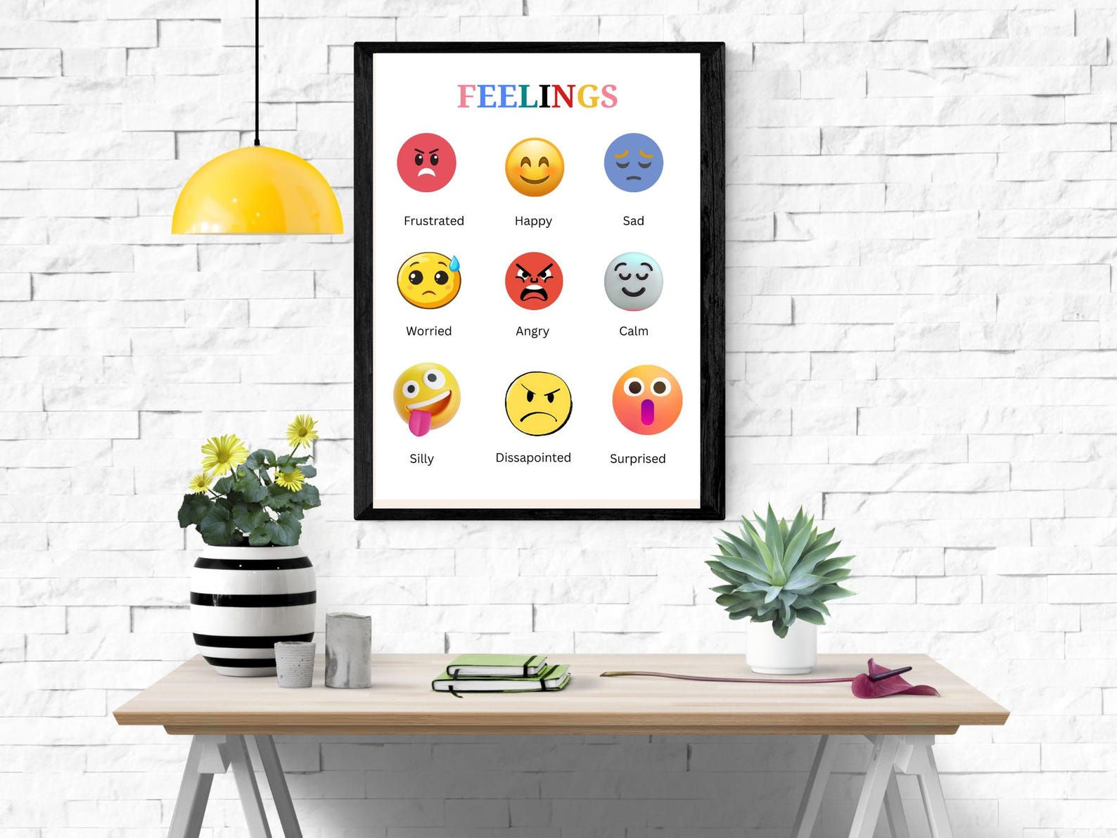 Feelings Chart Printable for Kids Emotions Poster PDF Social Emotional ...