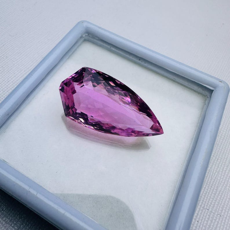 Pink Quartz Gemstone: Fancy Shield Cut, Faceted Crystal for Jewelry ...