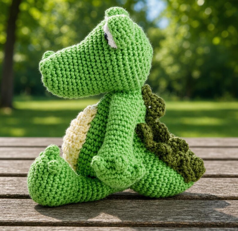 Cute Little Crocodile Crochet Pattern PDF, Amigurumi Crocodile Pattern ...