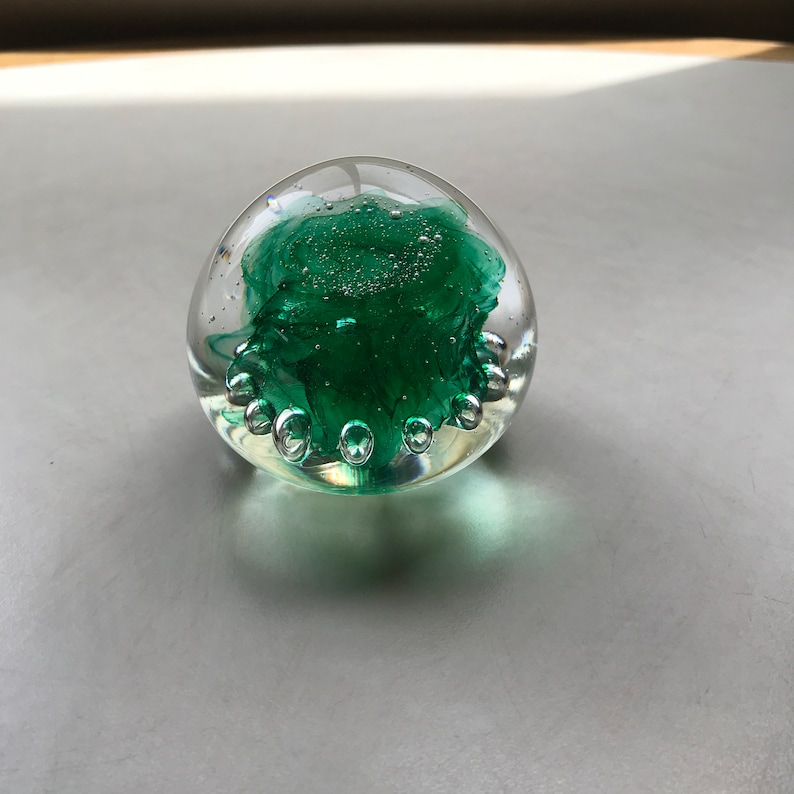 Emerald Bubble Barnacle - Handmade Art Glass Paperweight - Etsy