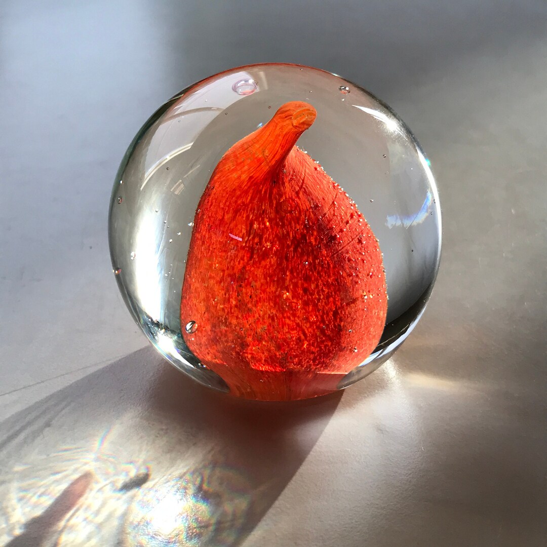 Magma Flame - Handmade Art Glass Paperweight - Etsy