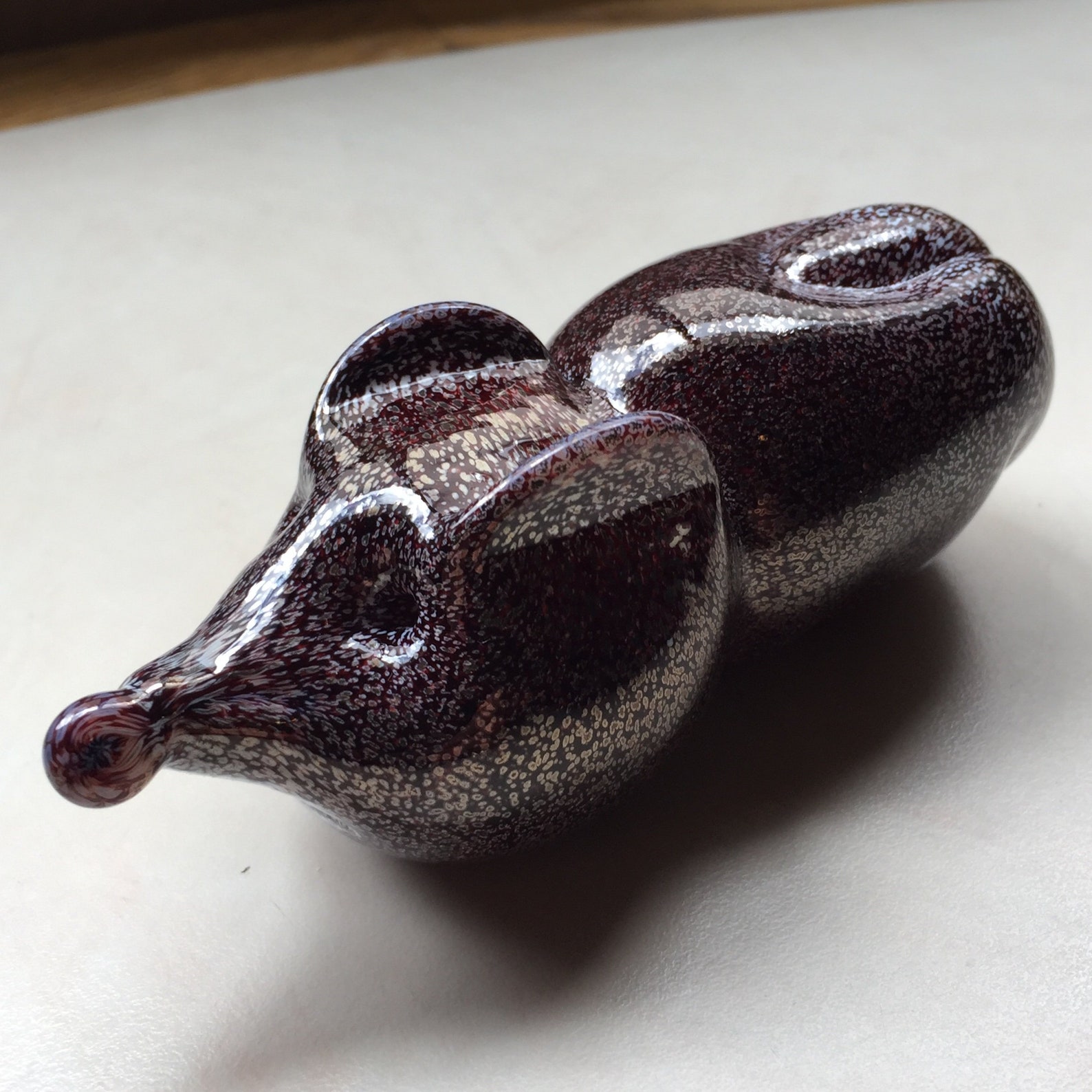 Mahogany Spotted Mouse Totem Handmade Art Glass Sculpture | Etsy