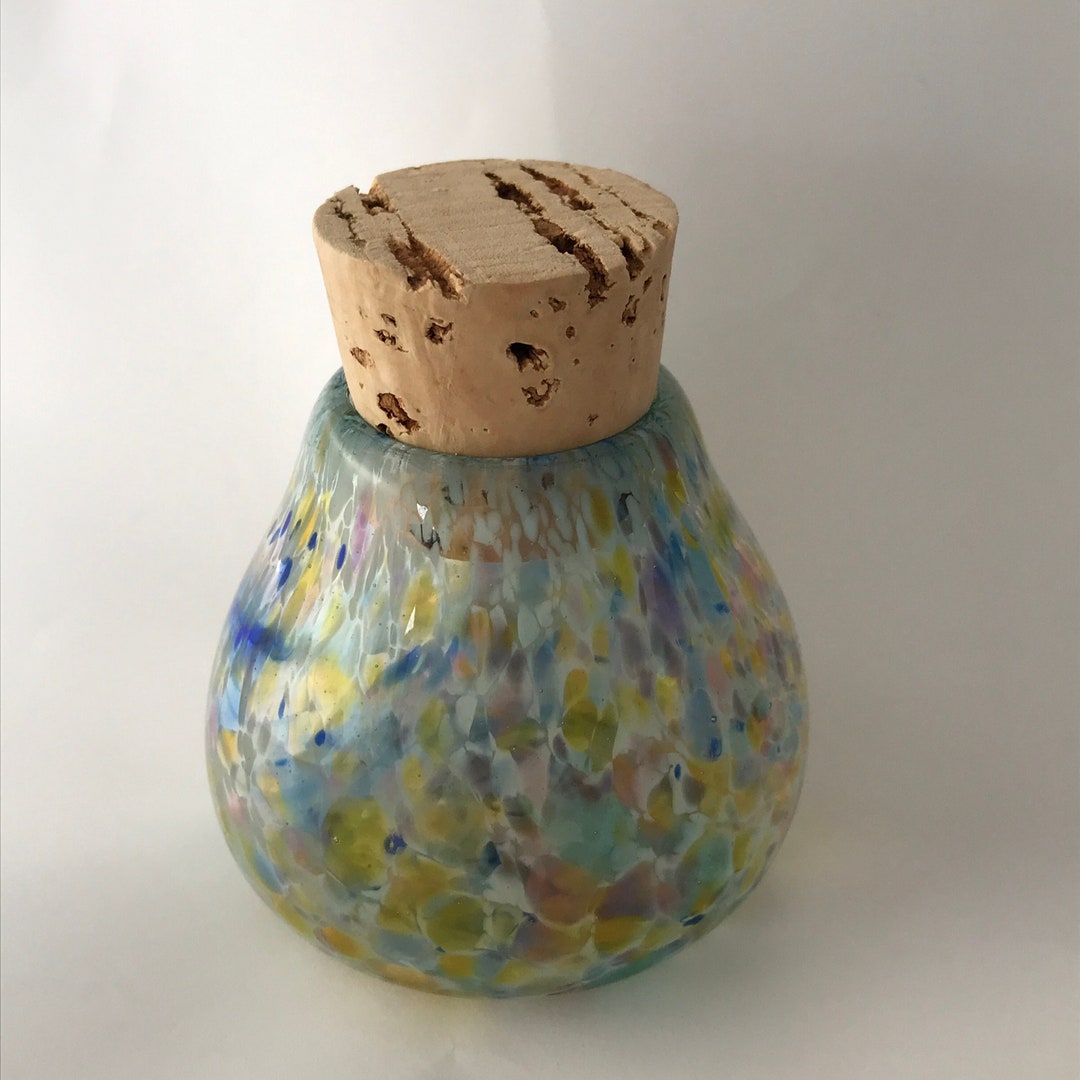 Blown Glass Art by Robb Dunmore Wintergreen Tie Dye Inkwell Jar With ...