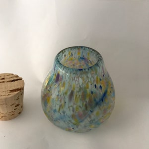 Blown Glass Art by Robb Dunmore Wintergreen Tie Dye Inkwell Jar With ...