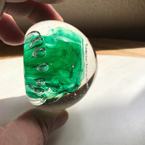 Emerald Bubble Barnacle - Handmade Art Glass Paperweight - Etsy