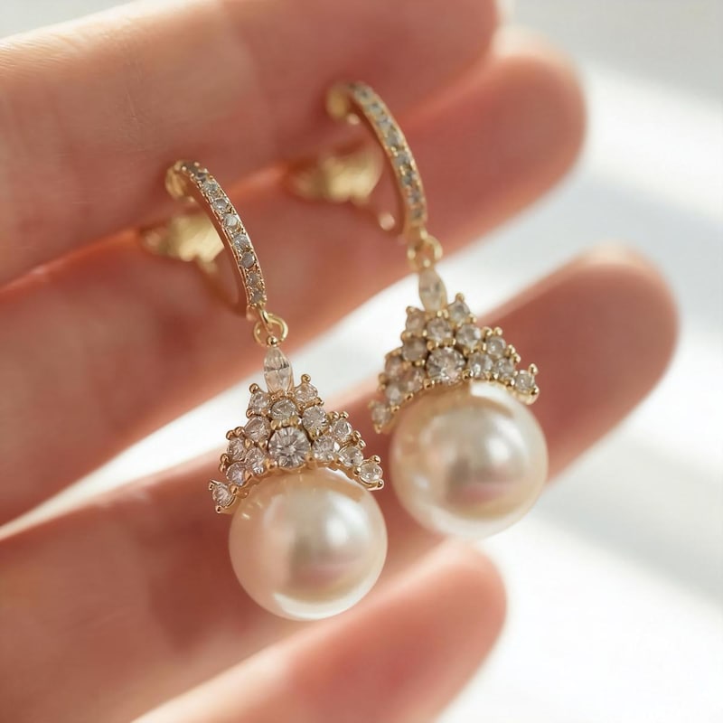Luxury Drop Pearl Earring - Etsy