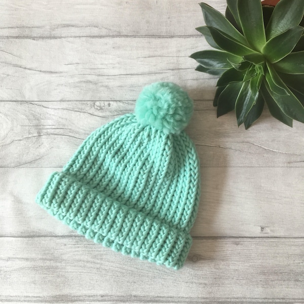 Mint Green Baby Hat - Etsy