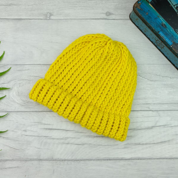 Yellow Knit Hat Women - Etsy