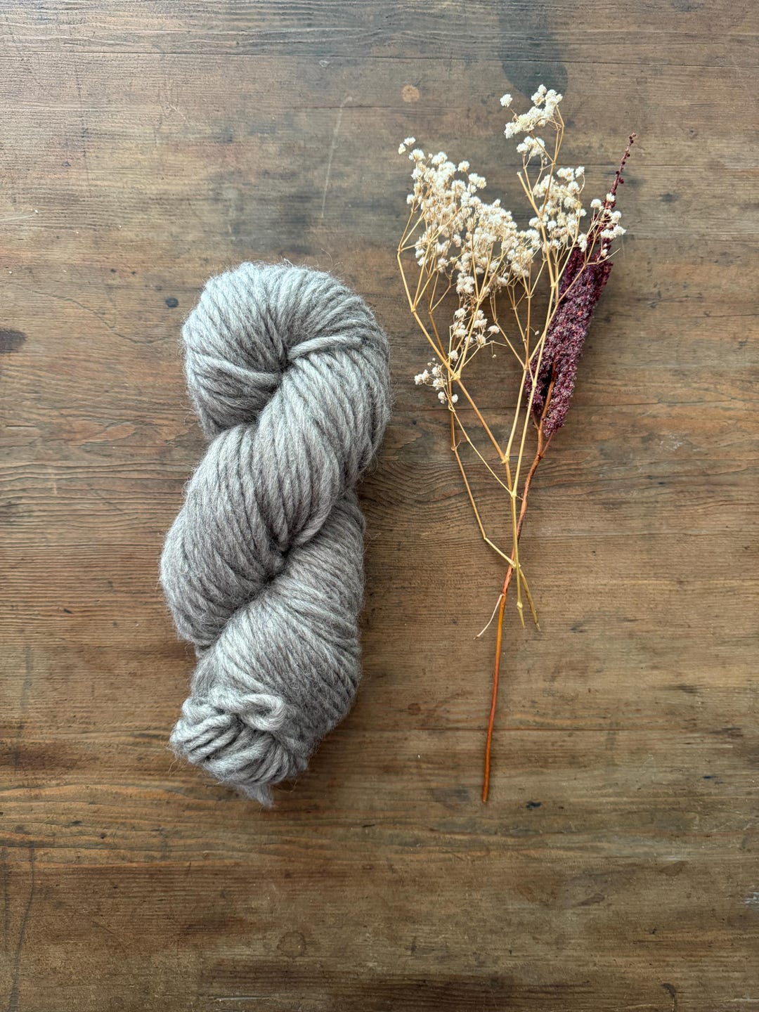 Super Bulky Grey Shetland Wool Yarn: Undyed British Wool, 200g - Etsy