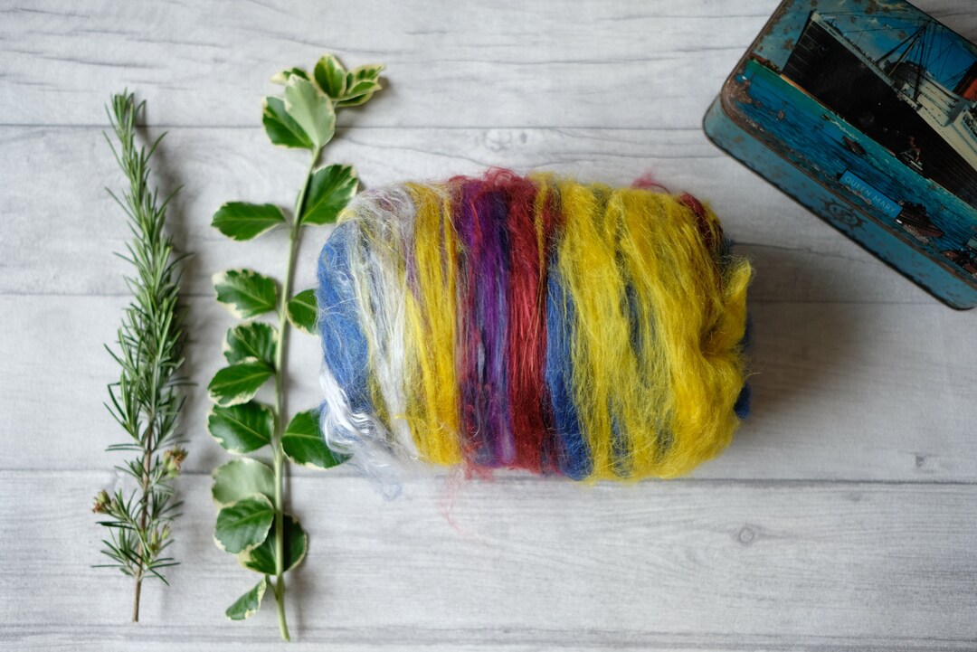 Smooth Merino Wool Art Batt: Hand Carded Roving for Spinning, Felting ...