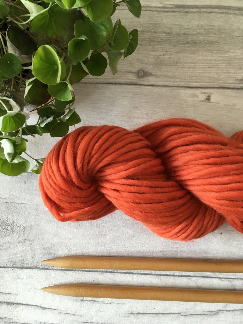 Burnt Orange Super Chunky Merino Wool Yarn - Etsy Canada