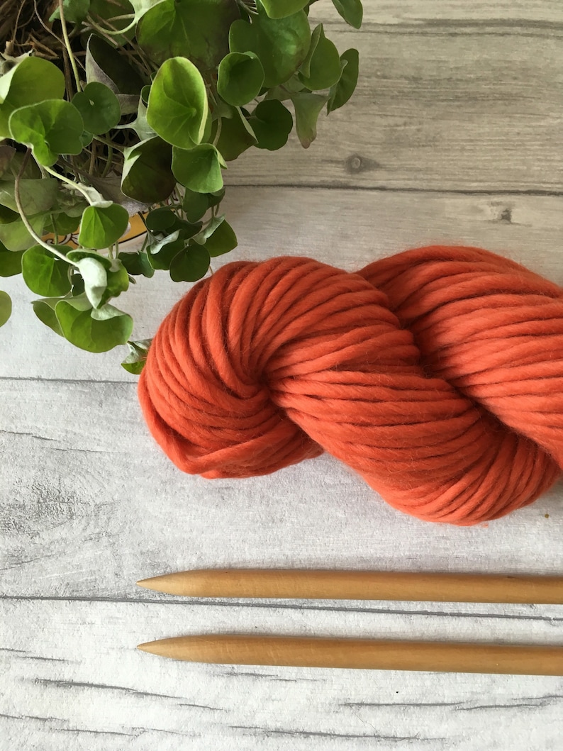 Burnt Orange Super Chunky Merino Wool Yarn - Etsy Canada