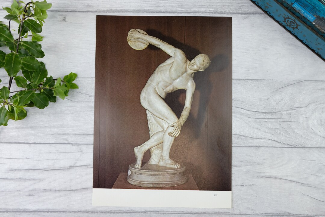 Greek Sculpture Print - Discobolus - Discus Thrower - Etsy
