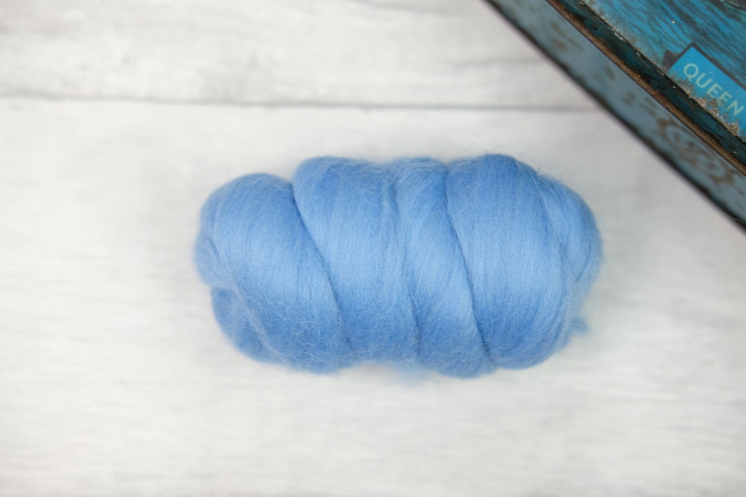 Cornflower Blue Merino Wool Roving: Felting, Spinning, Weaving (25g) - Etsy