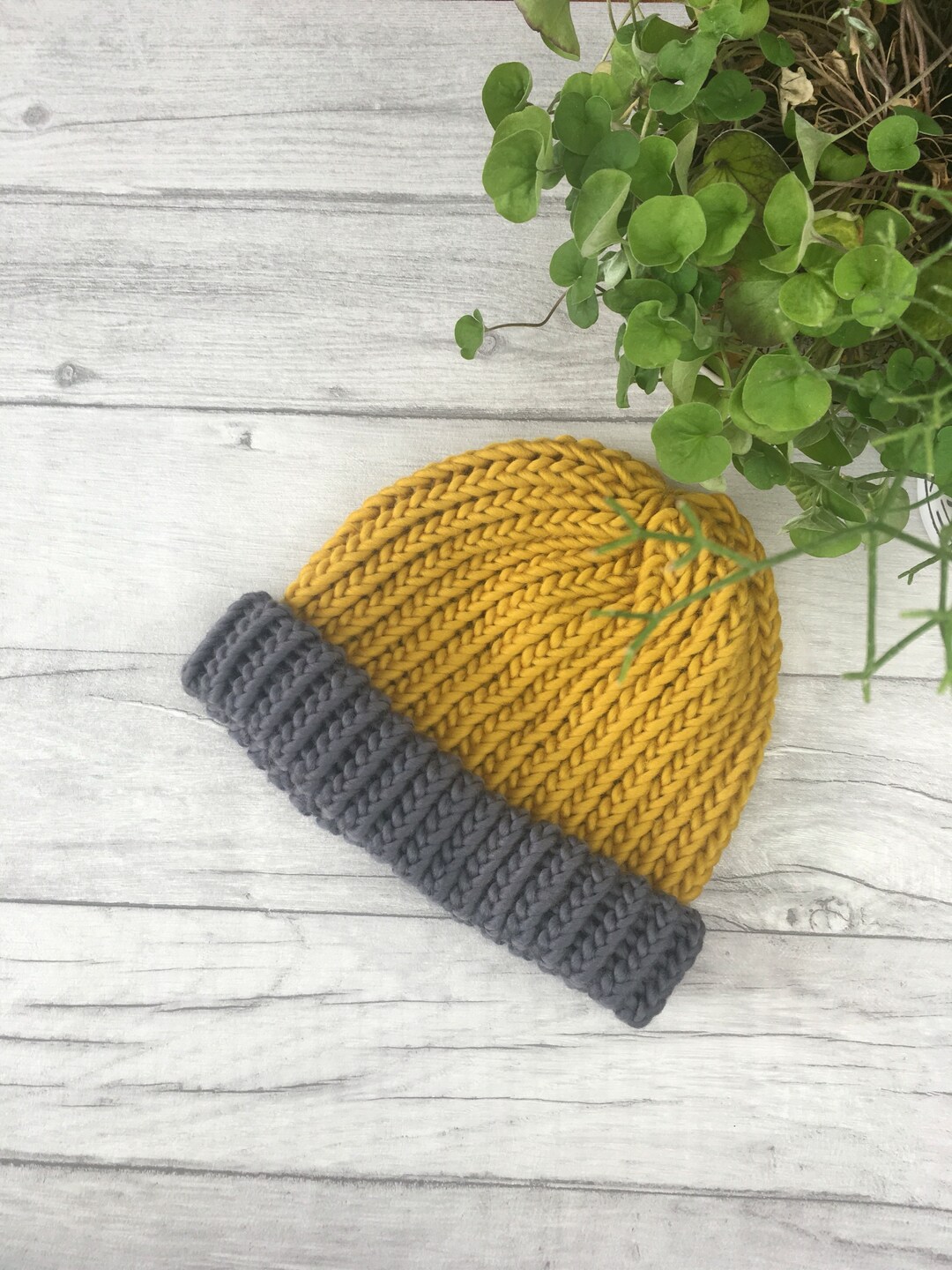 Mustard Hand Knit Hat, Mens Beanie, Wool Knitted Hats, Beanie Hat, Knit ...
