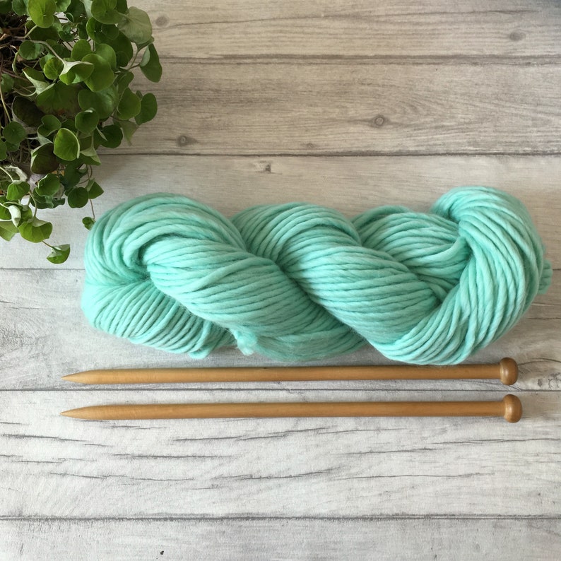 Mint Green Super Bulky Merino Yarn Super Soft Yarn Yarn for - Etsy