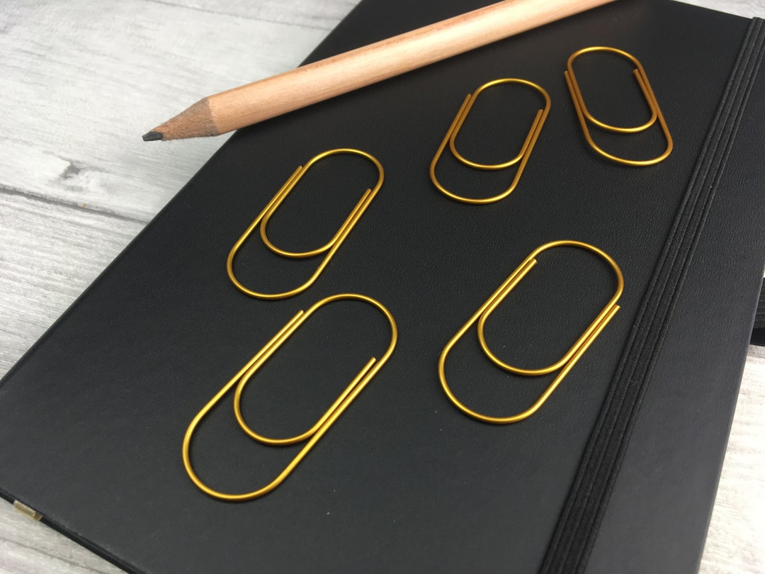 Gold Paper Clips - School Supplies - Minimalist Gold Stationery - Extra ...
