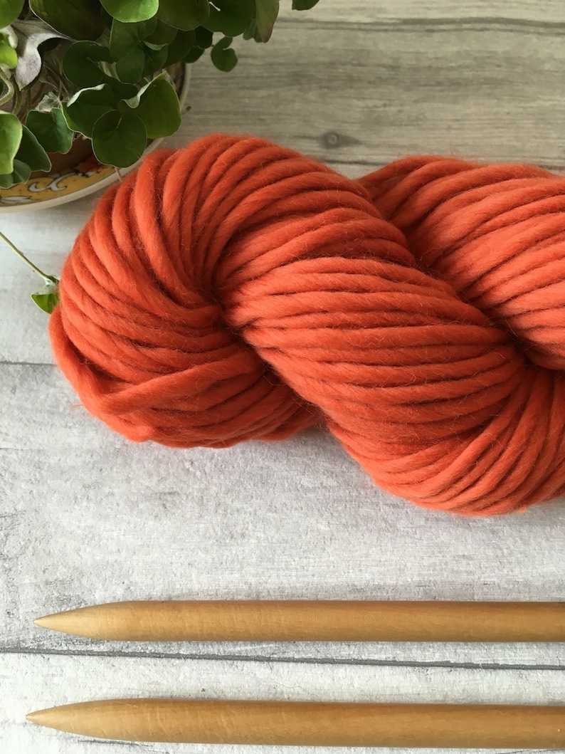Burnt Orange Super Chunky Merino Wool Yarn - Etsy Canada