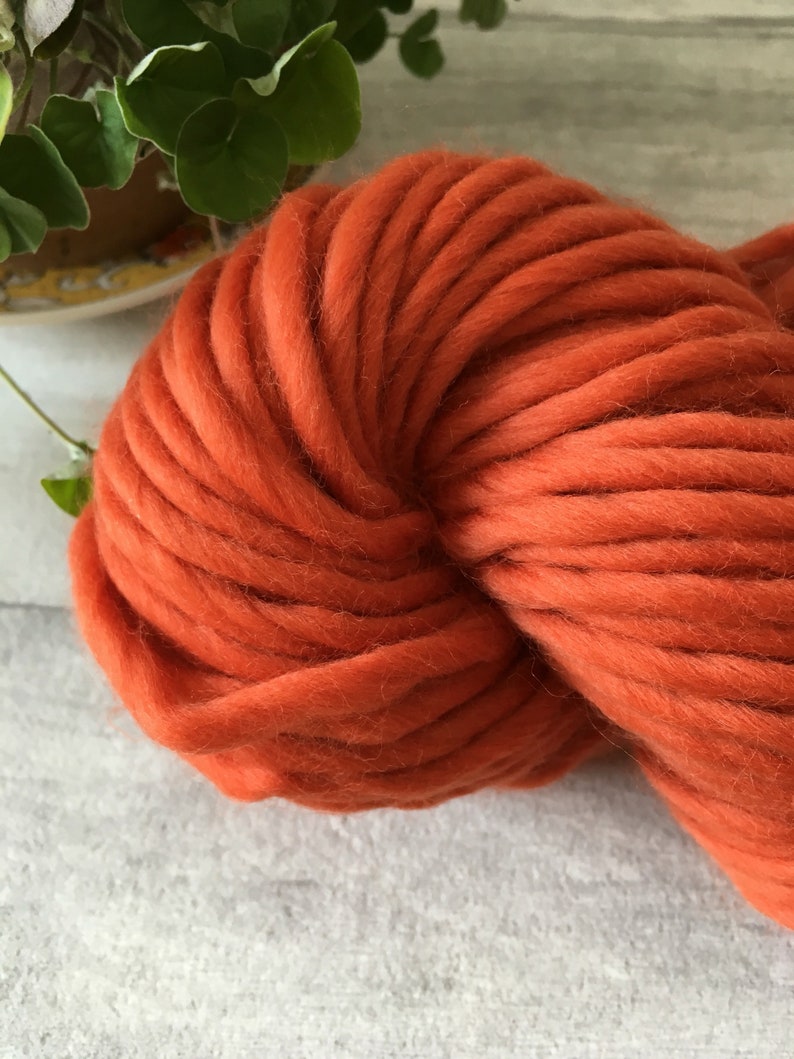 Burnt Orange Super Chunky Merino Wool Yarn - Etsy Canada