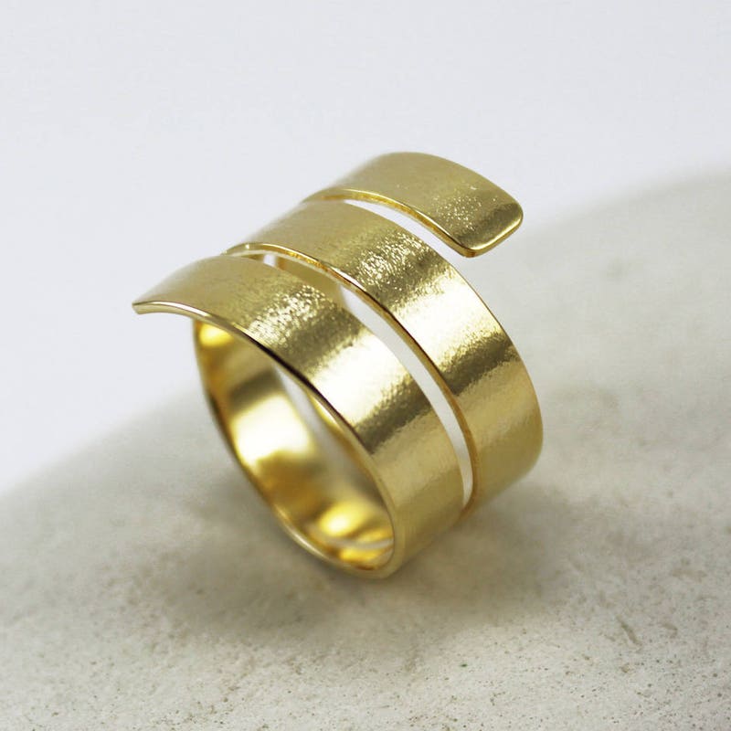 Modern Gold Ring - Etsy