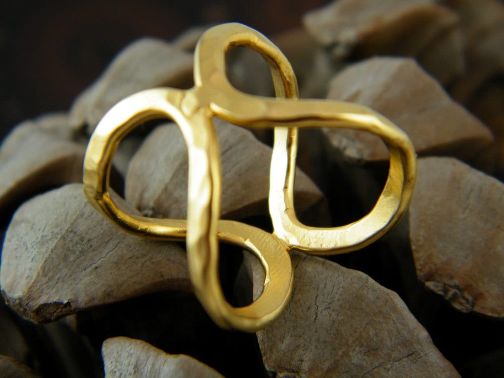 Infinity Ring Gold Statement Ring Oval Gold Ring | Etsy