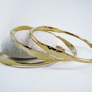 Hammered Stackable Bangle Gold Stack Bracelet Rustic Bangle Gold ...