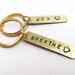 Custom Personalised Keychain Silver Brass Metal Keychain - Etsy